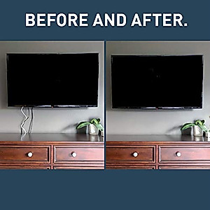 Legrand Wiremold CMK70 In Wall TV Power Grommet Kit, Cable Management Kit, Mounting Brackets, Fish Tape, and Hole Saw Included, White (1 Pair)