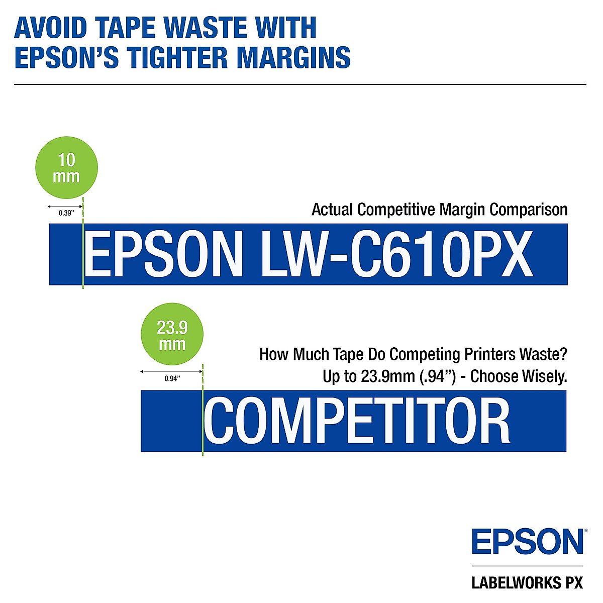 LABELWORKS Epson LW-C610PX Premium Portable Wireless Label Maker Machine for Home and Hobbies – Create Sticker Labels for Crafts and Organization, Designer Tape, App Compatible