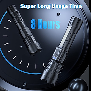 Cinlinso Flashlight High Lumens Rechargeable 2 Pack, 980000 Lumen Super Bright Led Flashlights with 7 Light Modes, IPX6 Waterproof, Powerful Handheld Flash Light for Camping Home Emergencies