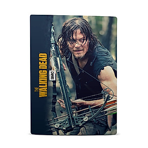 Head Case Designs Officially Licensed AMC The Walking Dead Daryl Lurk Daryl Dixon Graphics Vinyl Faceplate Sticker Gaming Skin Decal Compatible With Sony PlayStation 5 PS5 Digital Edition Console