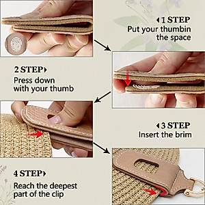 JYG Leather Hat Clip for Travel on Bag Multifunctional Elastic Hat Holder Khaki Outdoor Hands Free Bag Accessory