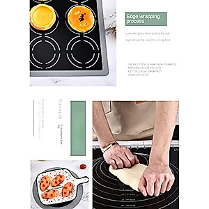 Silicone Baking Mat, Thickened Fiberglass Bakeware Oven Mats, Baking Kneading Pads, 4 Piece Set (black base grey side)