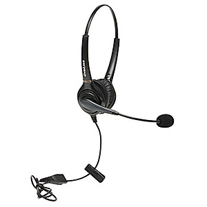 OvisLink Dual Ear 2.5mm Call Center Headset for Cisco SPA Series, Polycom SoundPoint IP 321/331 and Pro SE-220/225 | Premium Voice for Professional Call Center and Office Phones | Comfort All-Day