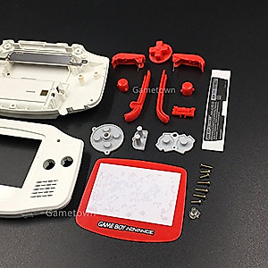 New Customized Version Full Housing Shell Case Cover Pack for Nintendo Gameboy Advance GBA Repair Part White&Red.