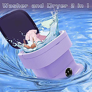 13L Portable Washer, Versatile Small Collapsible Washer and Dryer, Space-Saving Folding Washing Machine for On-the-Go Laundry Needs, Suitable for Travel, College Dorms