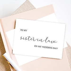 Bablira To My Sister In Law On my Wedding Day Card, Sister In Law Wedding Card, Thank You Card