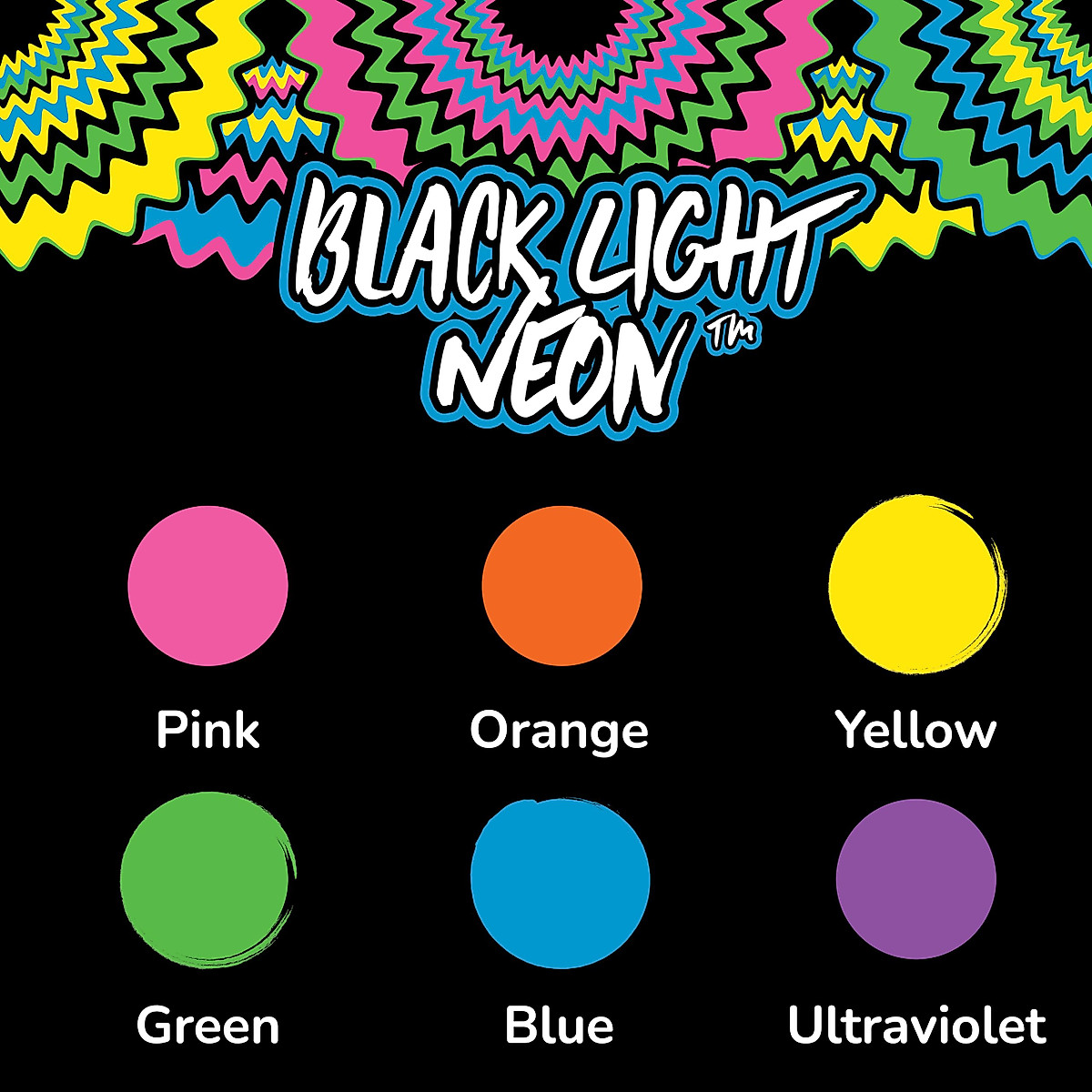 DecoArt Americana Black Light Neon Acrylic Paint Pack 6/Pkg
