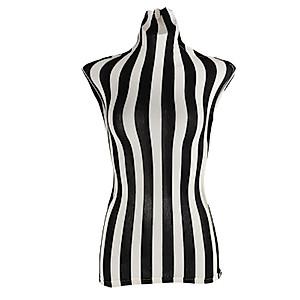 ULTECHNOVO Mannequin Fabric Cover, Mannequins Lace Cover Female Dress Form Stripes Mannequin Display Cover- Fashion Stretchy Cover for Model Display