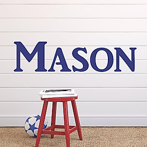 Boys Nursery Personalized Custom Name Vinyl Wall Art Decal Sticker 28" W, Boy Name Decal, Boys Name, Nursery Name, Boys Name Decor Wall Decals, Boy's Bedroom Decor, Plus Free 12" Hello Door Decal