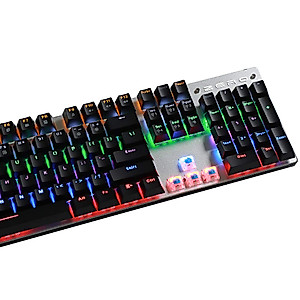 Teamwolf RGB Backlight Mechanical Gaming Keyboards (104keys, Balck)