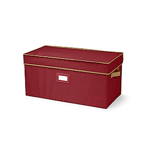Covermates Keepsakes - Storage Box - Heavy Duty Polyester - Reinforced Handles - ID Window - Indoor Storage - Closet Storage, Red