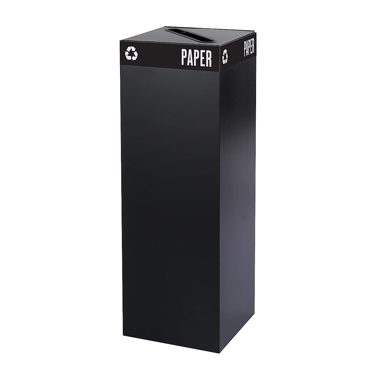 Safco Products 2984BL Public Square Recycling Receptacle Base, 42-Gallon (Top Sold Separately), Black