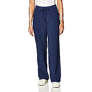 Cherokee Infinity Women Scrubs Pant Low Rise Straight Leg Drawstring 1123A, XL, Navy