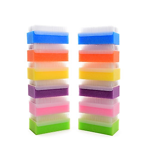 Special Supplies (12 Pack) Baby Bath Sponges Soft Foam Scrubber with Cradle Cap Bristle Brush - Body, Hair, and Scalp Cleaning - Gentle on Infant, Toddler Sensitive Skin - Great Sensory Feel