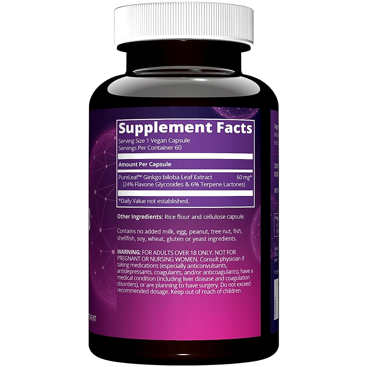 MRM Ginkgo B, 60mg, 60 Vegetarian Capsules