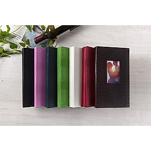 potricher Leather Photo Album 4x6 300 Photos for Family Wedding Anniversary Baby Vacation (Pink, 300 Pockets)