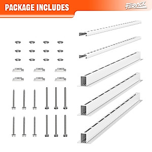 TORACK Garage Ceiling Bin Storage Rack, Overhead Tote Storage Rail System Heavy Duty Adjustable Tote Slide Garage Storage System(Black, Bins are not included)