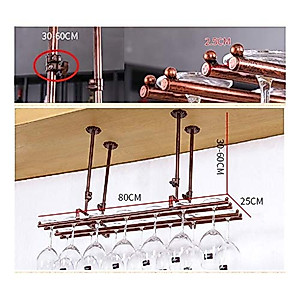 WXXGY Grape Glass Rack Wine Rack Wine Glass Rack Hanging Goblet Rack Wine Glass Rack Upside Down Glass Rack Bar Creative Hanging Glass Rack/White/80X25Cm