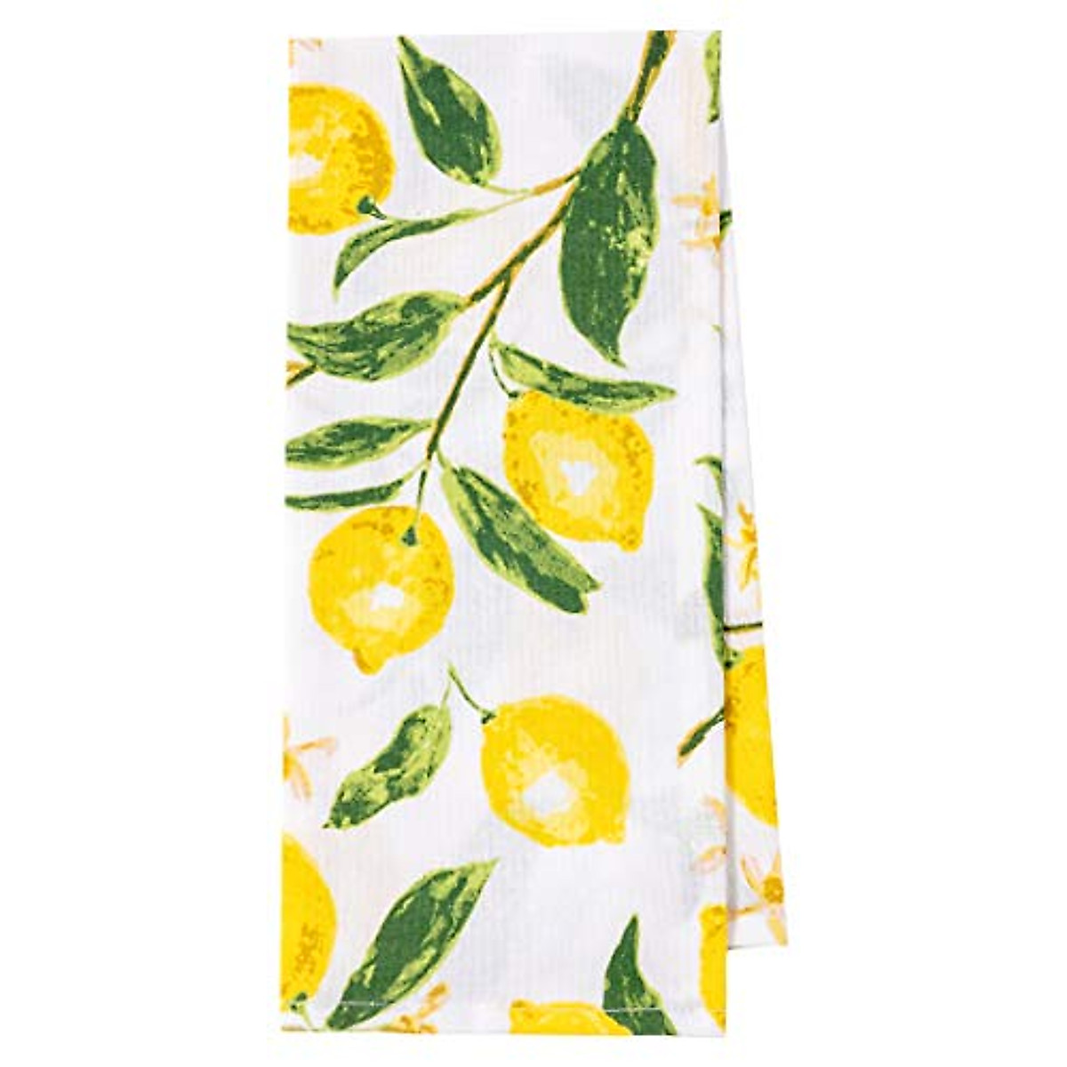 KAF Home Pantry Lemons All Over Kitchen Dish Towel Set of 4, 100-Percent Cotton, 18 x 28-inch