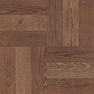 FloorPops FP3324 Parquet Peel & Stick Floor Tiles, Brown