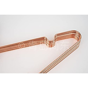 60-Pack Koobay 16.5” Rose Gold Metal Clothes Hangers with Non-Slip Shoulders for Shirt, Coat and Slacks Storage and Display - Shiny and Stylish
