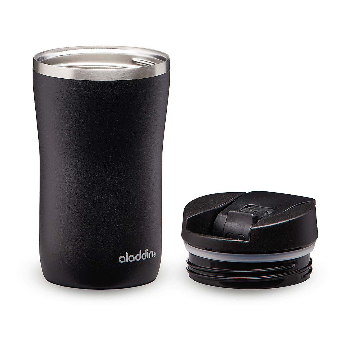 Aladdin Keeps Hot for 2.5 Hours-BPA-Free-Dishwasher Safe, Stainless Steel, Black, 0.25L