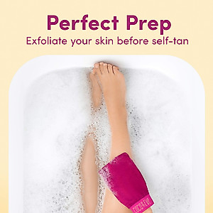 Coco & Eve Sunny Honey Bali Bronzing Express Exfoliating Mitt. Self Tanner Mitt & Exfoliating Glove for Shower, Bath and Self Tan