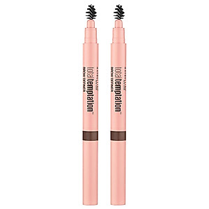 Maybelline Total Temptation Eyebrow Definer Pencil, Medium Brown, 2 Count