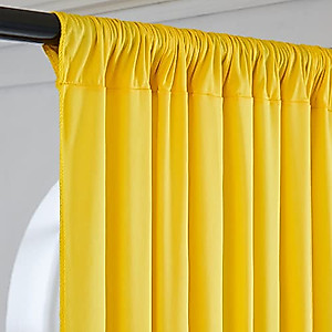 10ftx10ft Yellow Backdrop Curtain Panels for Parties, Wrinkle Free Polyester Photography Backdrop Curtains, Wedding Party Decoration Supplies