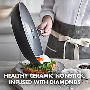 GreenPan Paris Pro Hard Anodized Healthy Ceramic Nonstick, 11 Piece Cookware Pots and Pans Set with Stainless Steel Lids, PFAS-Free, Dishwasher Safe, Grey