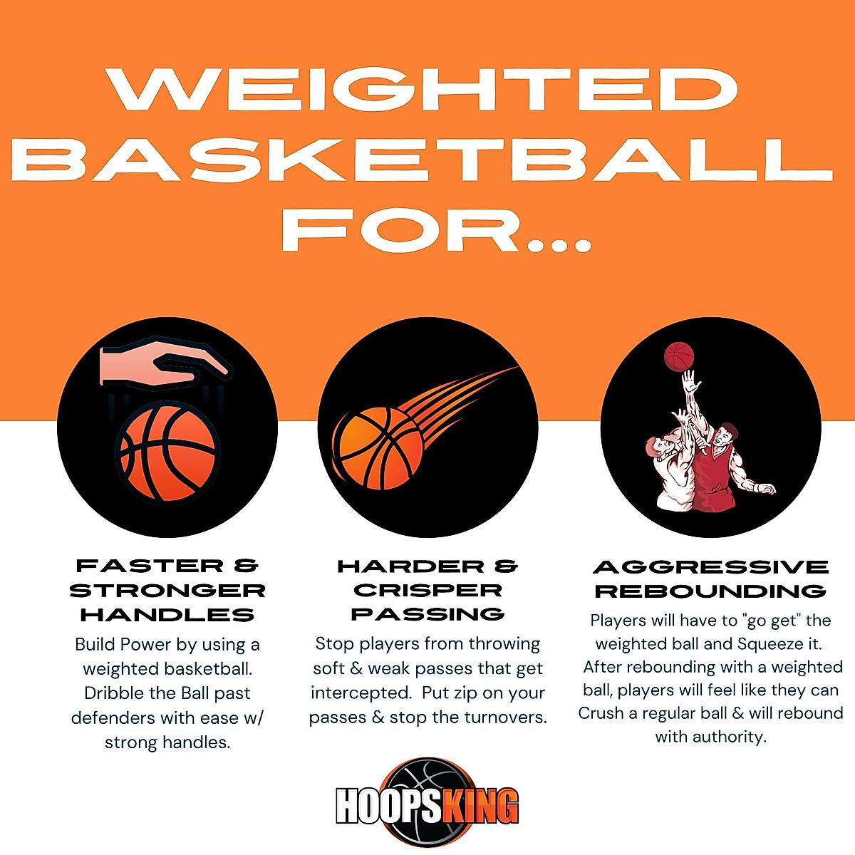 HOOPSKING Weighted Basketball with Online Training Video, 28."5-2.75 lbs, 29.5" - 3 lbs (28.5 Inch (Women))