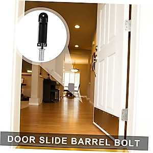 EXQUIMEUBLE Door and Window Latch Spring-Loaded Fence Bolt Lock Bolt for Gate Spring Pin Door Slide Bolt Gate Drop Bolt Barn Bolt Slide Barrel Bolt The Fence Zinc Alloy Fall to The Ground