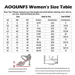 AOQUNFS Women Ballroom Dance Shoes Rhinestones Latin Salsa Practice Perfermence Dance Shoes,D6-Brown-7.5,US 4.5