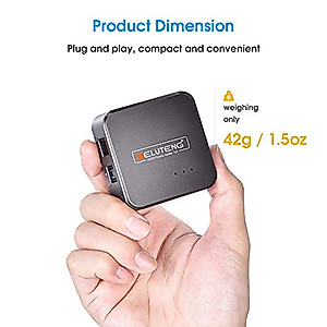 ELUTENG 1X3 Toslink SPDIF Digital Optical Audio Splitter, 3-Way Signal Amplifier with Optical Audio Cable Support LPCM2.0/DTS/Dolby Digital for TV,Home Theater,Sound bar, PS4,Blu-ray,Xbox