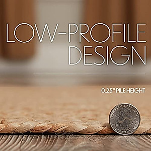 VHC Brands Oval Jute Fiber Welcome Mat, Non Slip Area Rug, Natural, 20x30