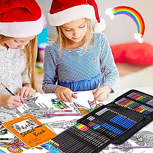 Art Supplies for Adults Kids, 81-Pack Pro Art Kit Drawing Pencils Set, Drawing Supplies Sketch Book, Sketching Pencils Kits, Graphite Pencils, Charcoal Pencils, Watercolor Metallic Sketch Art Pencils