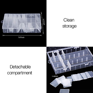 100 Pieces Plastic Cross Stitch Bobbins Plastic Embroidery Floss Bobbins and Embroidery Organizer Box for Cross Stitch Craft DIY Sewing Storage Compartments Jewelry Storage Box