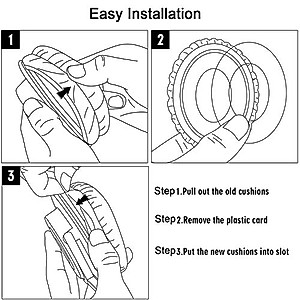 Lavien Replacement Ear Pads for Bose SoundLink OE2 OE2i SoundTrue Headphones On-Ear Style Ear Cushion Kit, Grey