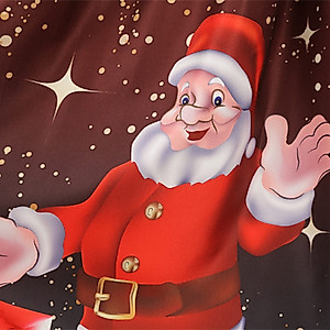 Cocktail Dress for Women,2023 Fall Winter Trendy Snowman Santa Christmas Tree Printed Holiday Party Dress,Elegant Long Sleeve Slim Formal Dress,Romantic Flowy Swing Dress(C-Red,XL)