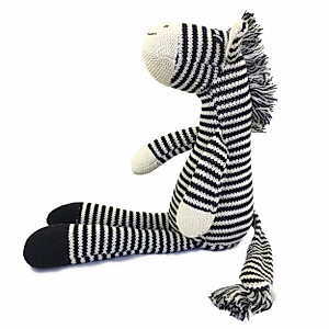 Ice King Bear Zebra Stuffed Animal Soft Plush Toy 10 Inches (Hand Knitted)
