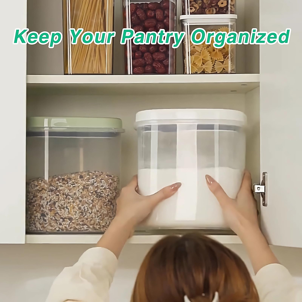 TBMax Large Food Storage Containers with Airtight Lid | Rice Storage Container 10 lbs / 5Kg | Plastic Food Storage Bin for Kitchen Pantry Organization and Storage Container