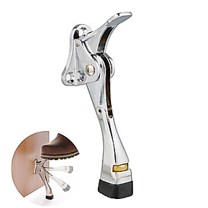 Easy Pedal Kick Down Door Stop Stopper Easy Step Door Kick Doorstop,Premium Quality,Height-Adjustable Rubber Foot,4 Inch