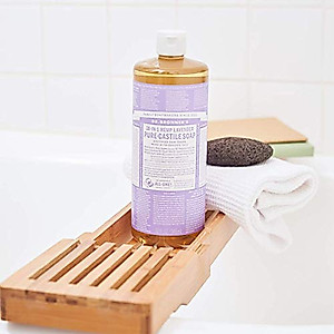 Dr. Bronner’s - Pure-Castile Liquid Soap (Lavender, 32 ounce, 2-Pack) - Made with Organic Oils, 18-in-1 Uses: Face, Body, Hair, Laundry, Pets and Dishes, Concentrated, Vegan, Non-GMO