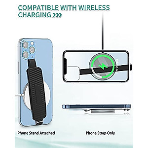 Phone Loop, CISID 3 Pcs Silicone Phone Grip Strap with Stand Reusable Cell Phone Holder for Hand Phone Finger Holder for Most Phone Cases (Black, Pink, Green, 210mm)