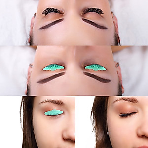 52 Pieces Silicone Eyelash Perming Tool Set Include 20 Pieces Silicone Eyelash Perming Curler, 10 Pieces Y Shape Eyelash Brush, Lift Tool Set,12 Pieces Eyelash Perming Pads