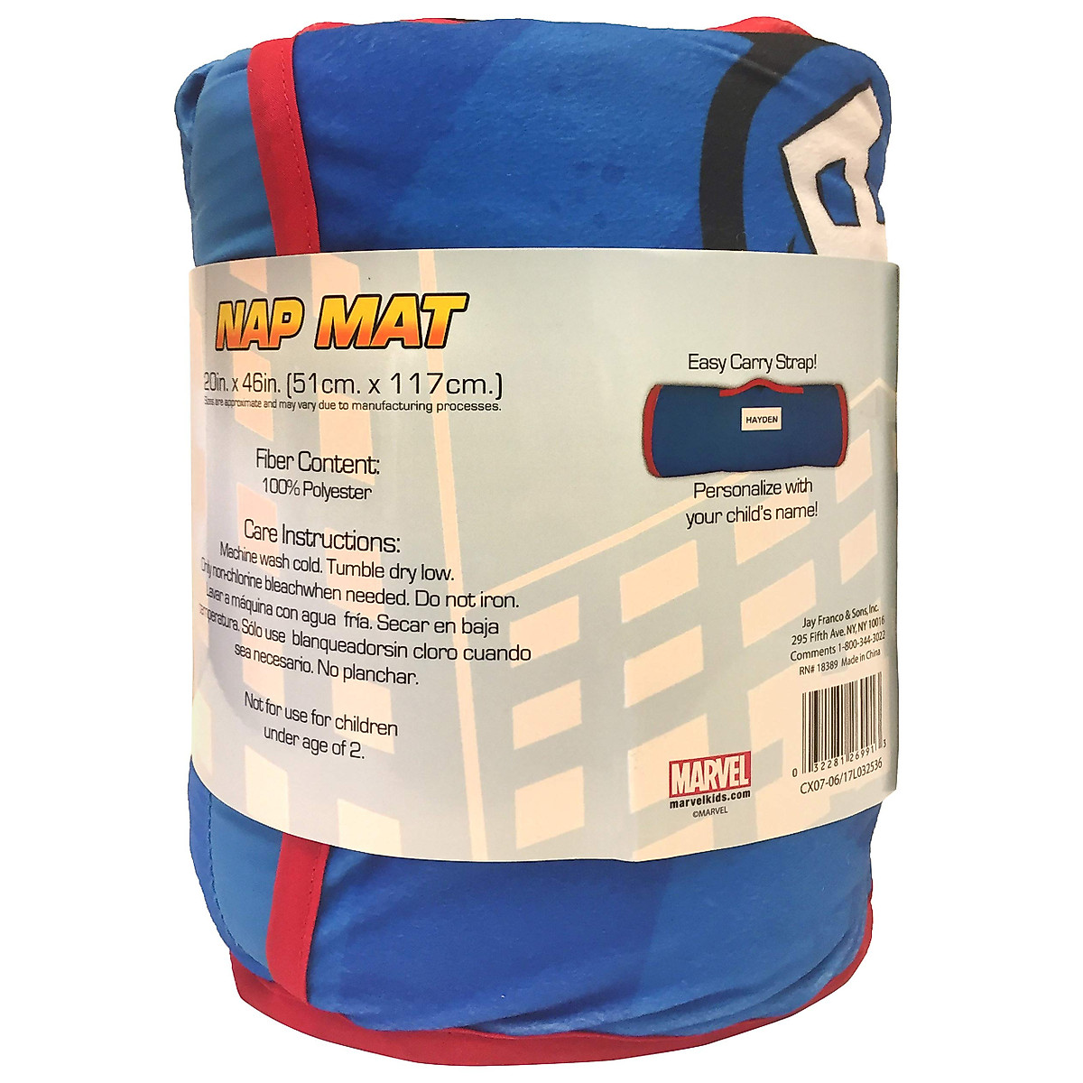 Jay Franco Blippi Truck Stripes Nap Mat - Built-in Pillow and Blanket - Super Soft Microfiber Kids'/Toddler/Children's Bedding, Ages 3-5