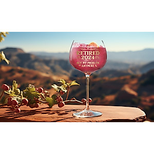 NewEleven Retirement Gift For Woman 2024 - Happy Retirement Gifts - Coworker Leaving Gifts, Farewell Gifts, Retirement Decorations, Farewell Goodbye Gifts For Coworkers, Friends - 16 Oz Wine Glass