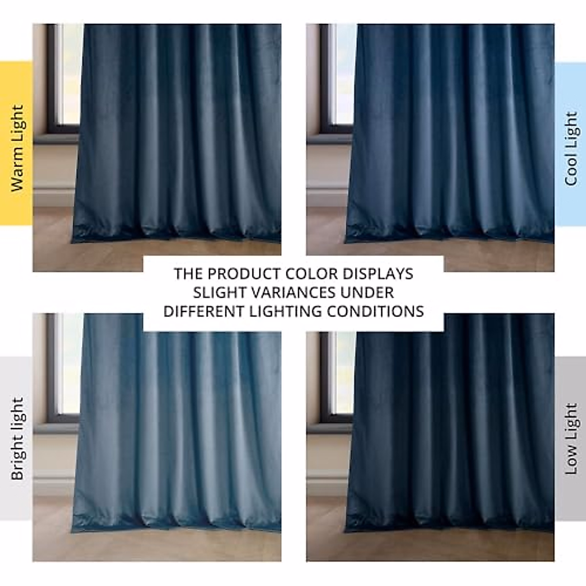 HPD Half Price Drapes Heritage Plush Velvet Curtains 96 Inches Long Room Darkening Curtains for Bedroom & Living Room 50W x 96L, (1 Panel), Avalon Blue