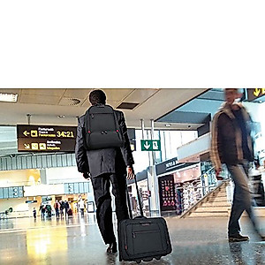 Mobile Edge Professional Laptop Backpack 16 Inch PC, 17 Inch Mac, Checkpoint Friendly, Adjustable Laptop Section, Padded Shoulder Straps, Trolley Strap, Black, Men, Business, MEPBP1