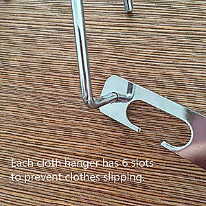 CBTONE 6 Pack Closet Space Saving Hangers, Multi-Purpose Metal Magic Hangers Cascading Hanger Updated Hook Design Metal Hangers for Organizing Wardrobe Clothing Hanger